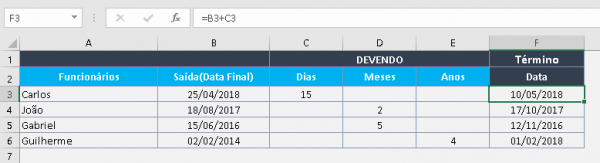 Como Subtrair e Somar Datas no Excel - Smart Planilhas