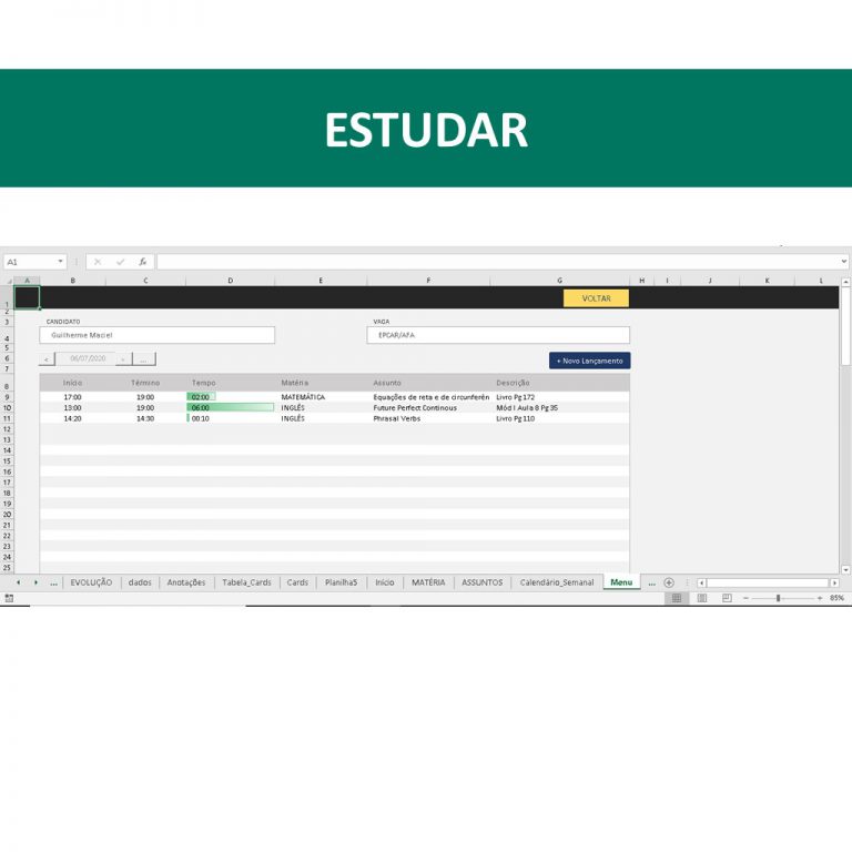 Planilha Controle de Estudos em Excel - Smart Planilhas Planilha Controle de Estudos em Excel - Smart Planilhas