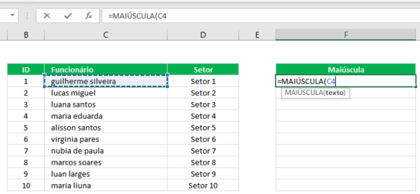 Como Converter para maiúscula em Excel - Smart Planilhas