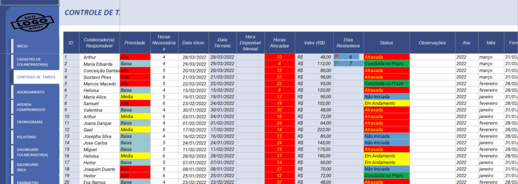 Planilha Gestão de Projetos - Smart Planilhas