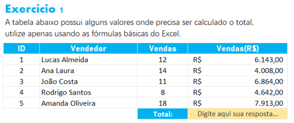 Teste de Excel Nível Básico - Smart Planilhas Teste de Excel Nível Básico - Smart Planilhas