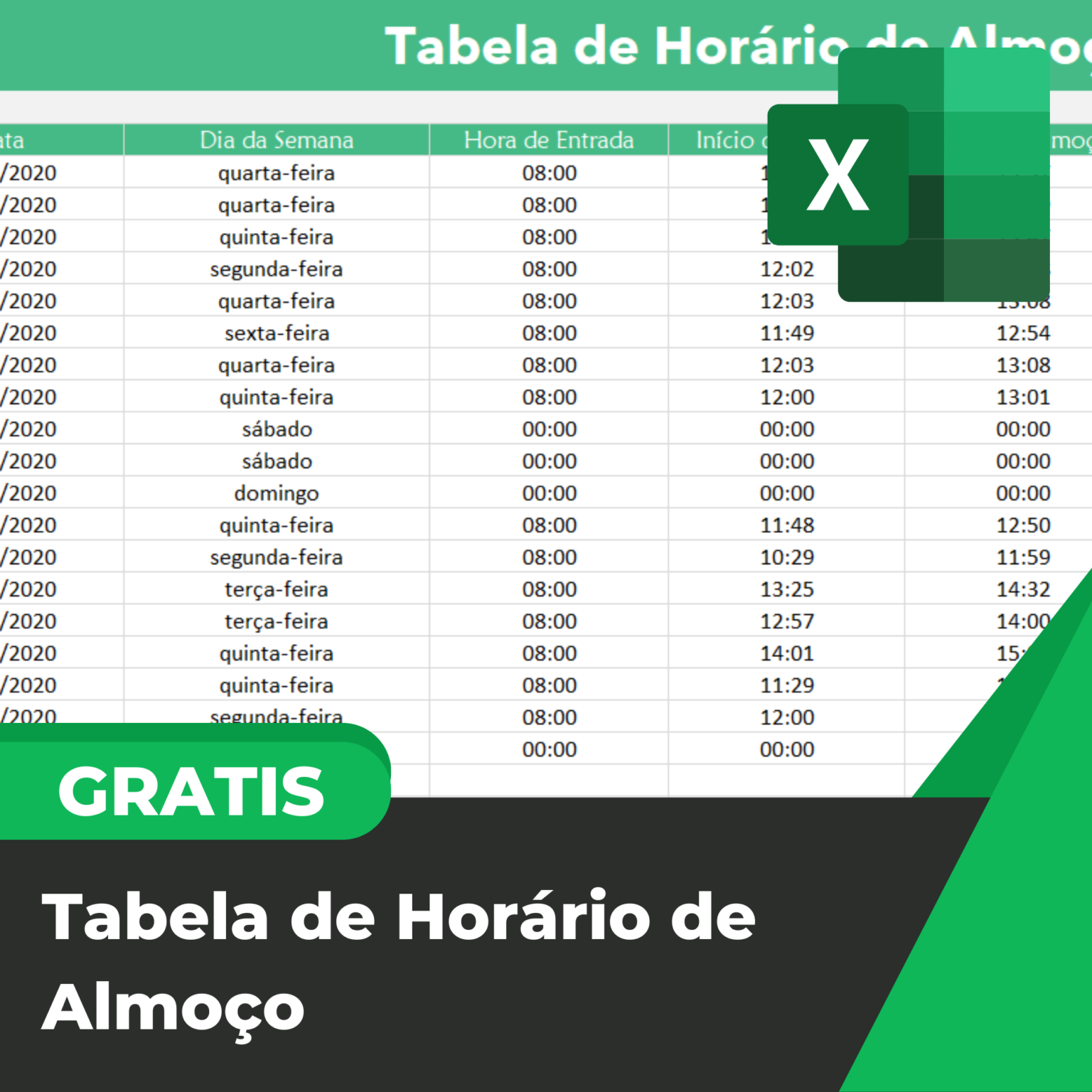 Tabela De Hor rio De Almo o Smart Planilhas