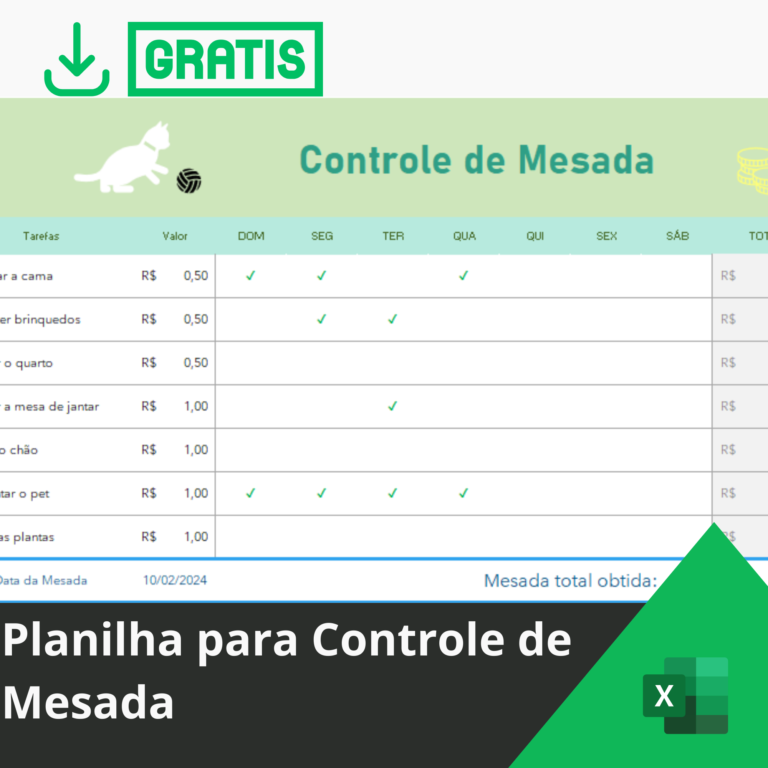 Planilha para Controle de Mesada - Smart Planilhas