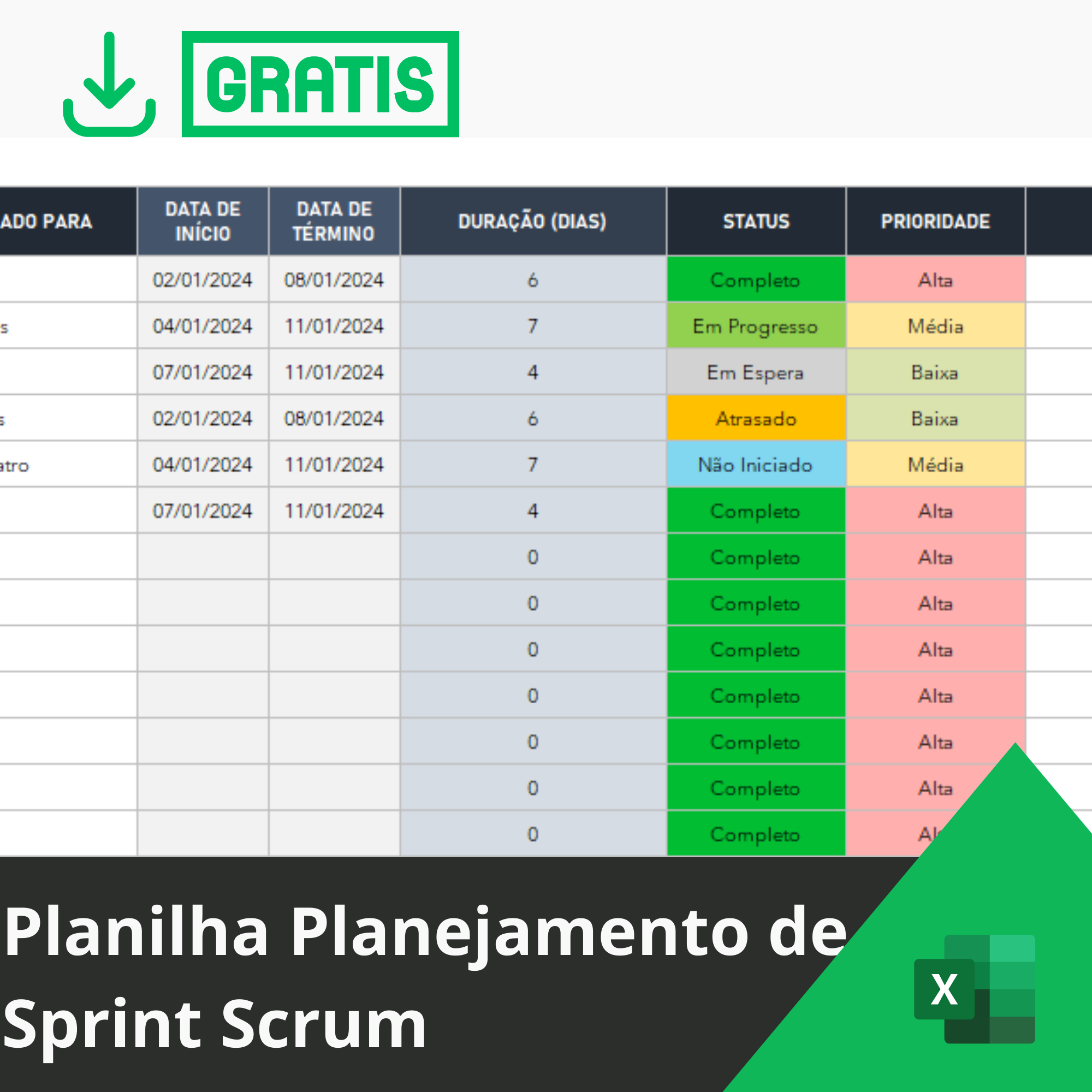 Planilha Planejamento de Sprint Scrum - Smart Planilhas Planilha Planejamento de Sprint Scrum - Smart Planilhas